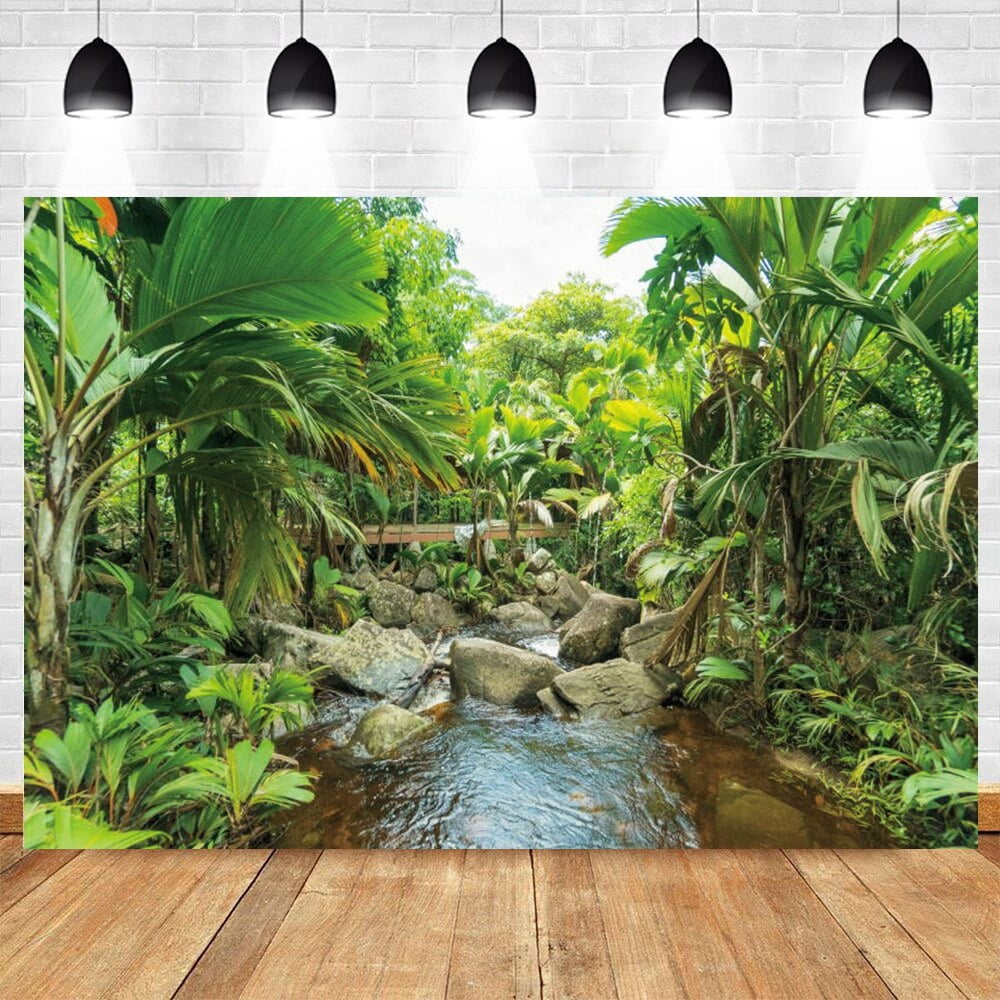 Waterfall Backdrop Spring Nature Landscape River Lake Mountain Forest ...