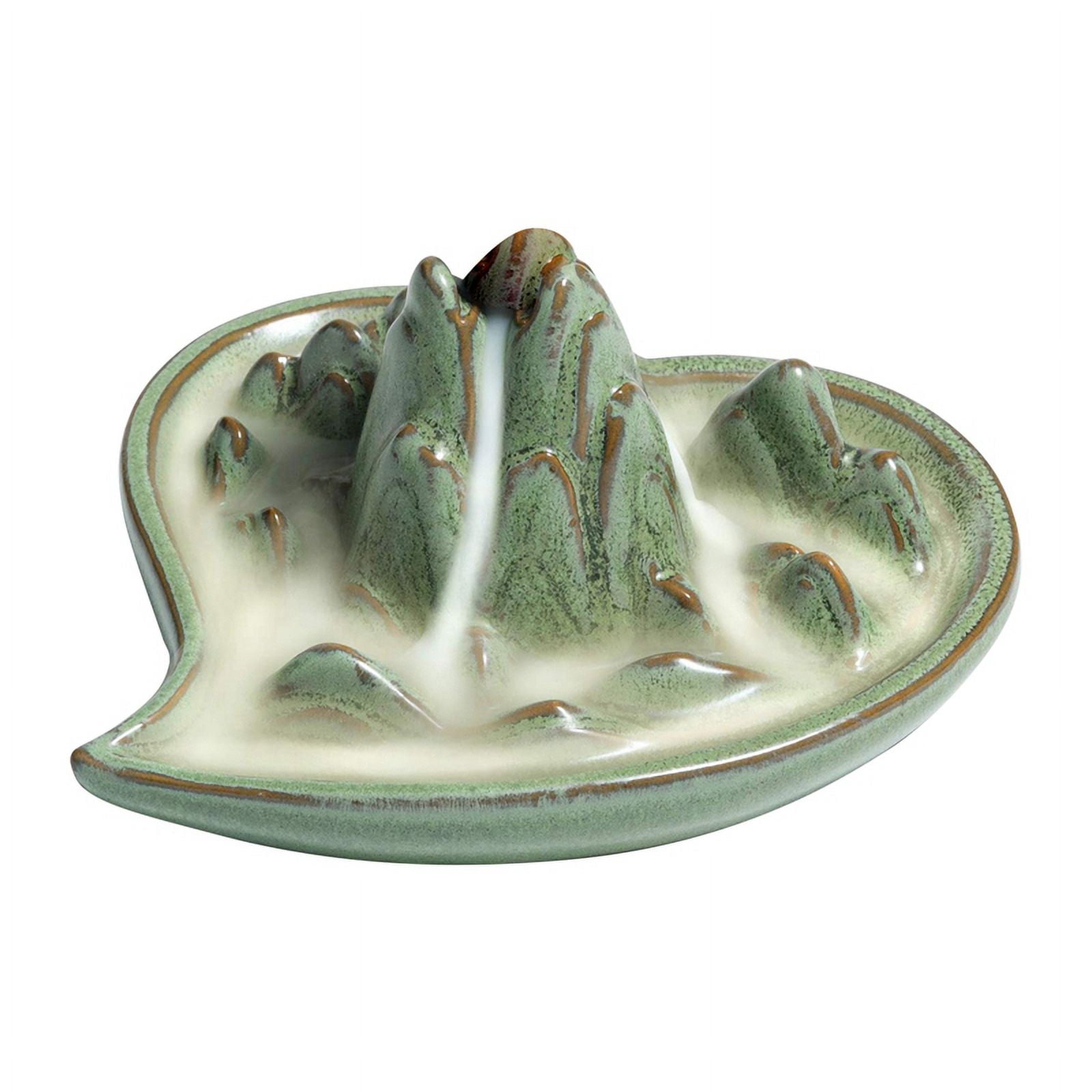 Waterfall Backflow Incense Burner Ceramic, Handmade Small Censer ...
