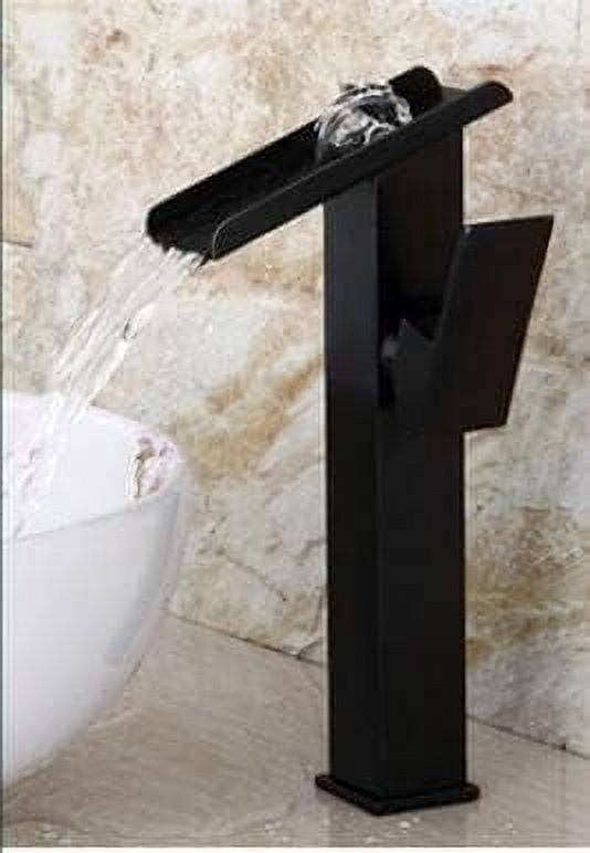 Waterfall Basin Faucet Bathroom Single Lever Hot and Cold Gold Sink ...