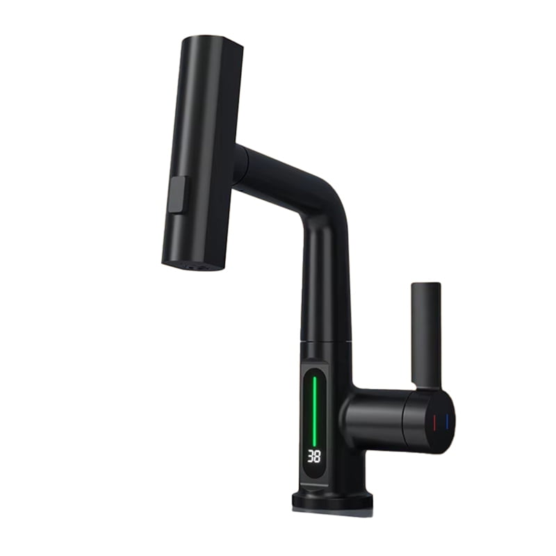 Waterfall Basin Faucet Pull-Out Kitchen & Bathroom Faucet Rainfall ...