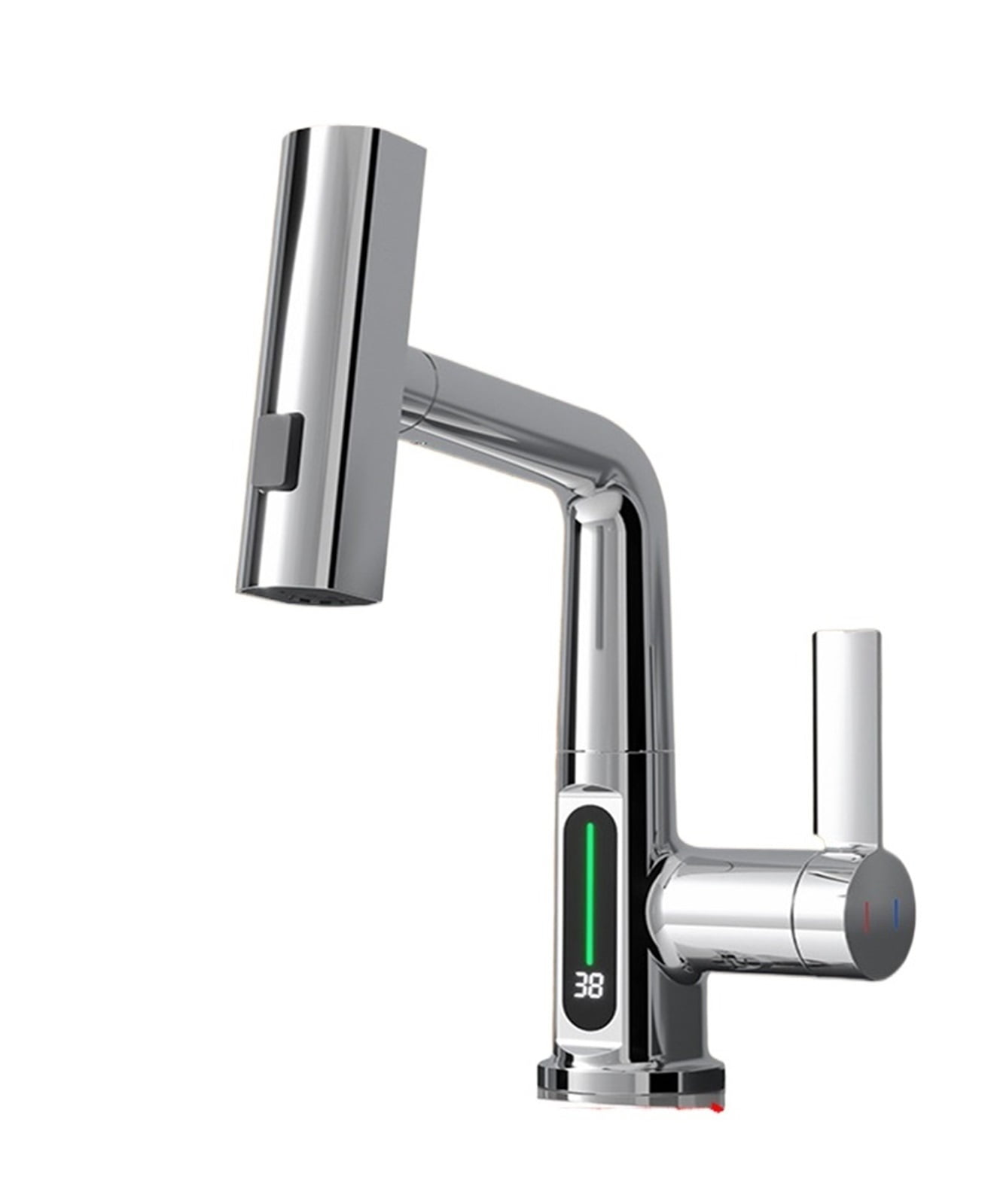 Waterfall Basin Faucet Pull-Out Kitchen & Bathroom Faucet, Rainfall ...