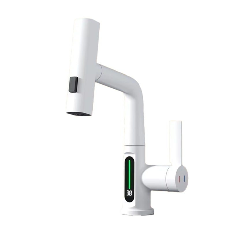 Waterfall Basin Faucet Pull-Out Kitchen & Bathroom Faucet Rainfall ...