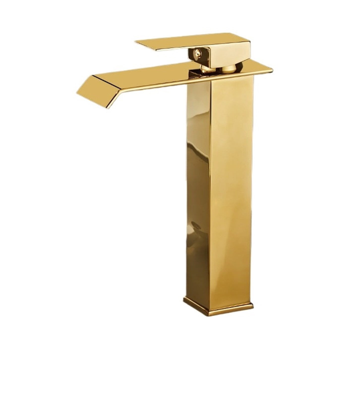 Waterfall Basin Sink Faucet, Gold And Black Waterfall Faucet, Brass ...