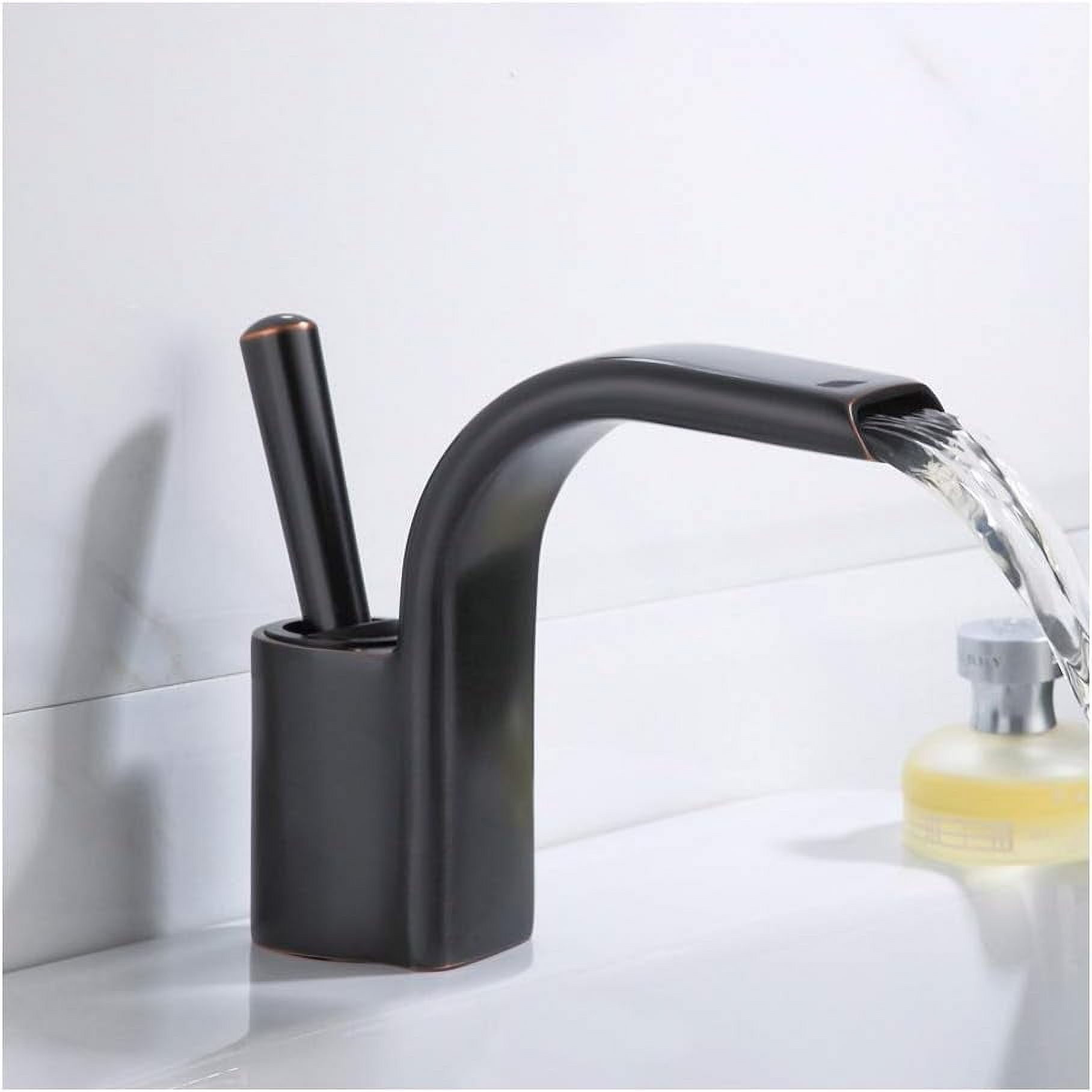 Waterfall Bathroom Sink Faucet Brass Hot and Cold Water Sink Mixer Tap ...