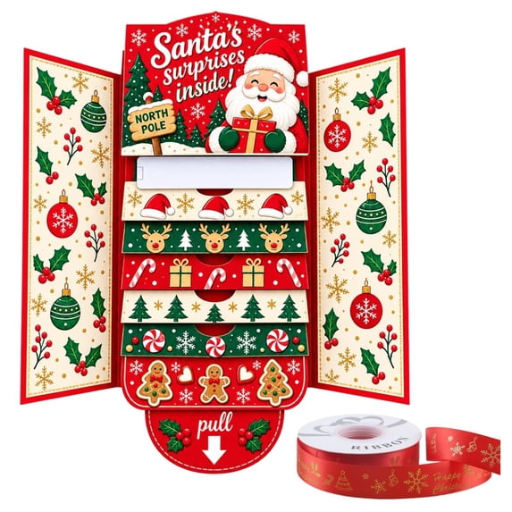 Waterfall Christmas Gift Card Booklet Handmade Money Envelopes with ...