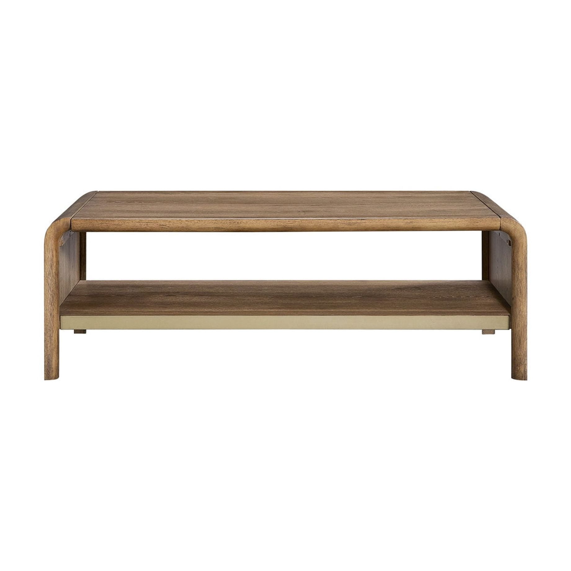 Waterfall Cocktail Table with Metal and Elm Veneer | Adds Charm to a ...
