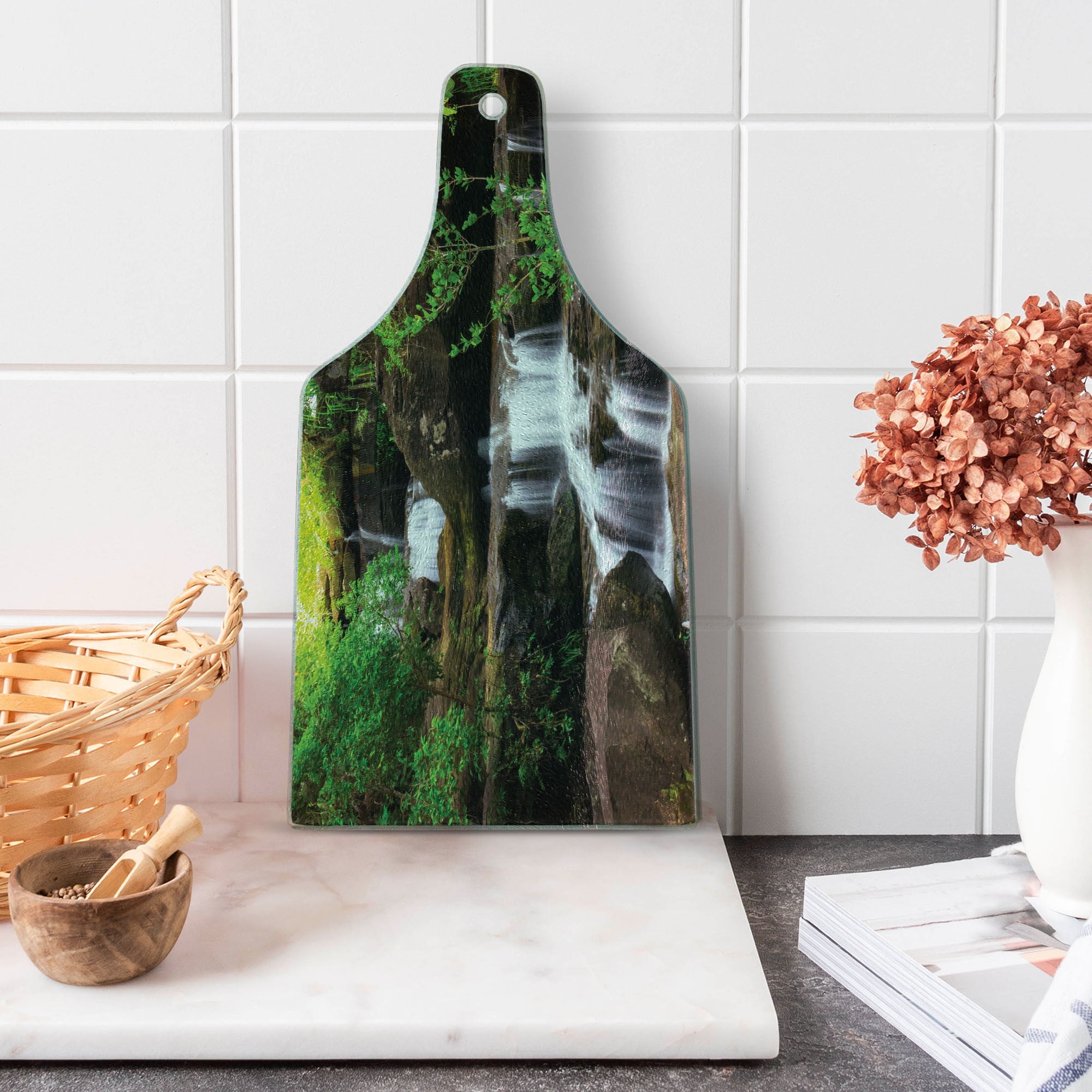 Waterfall Cutting Board, Little Waterfalls Flow on Rock Stairs ...