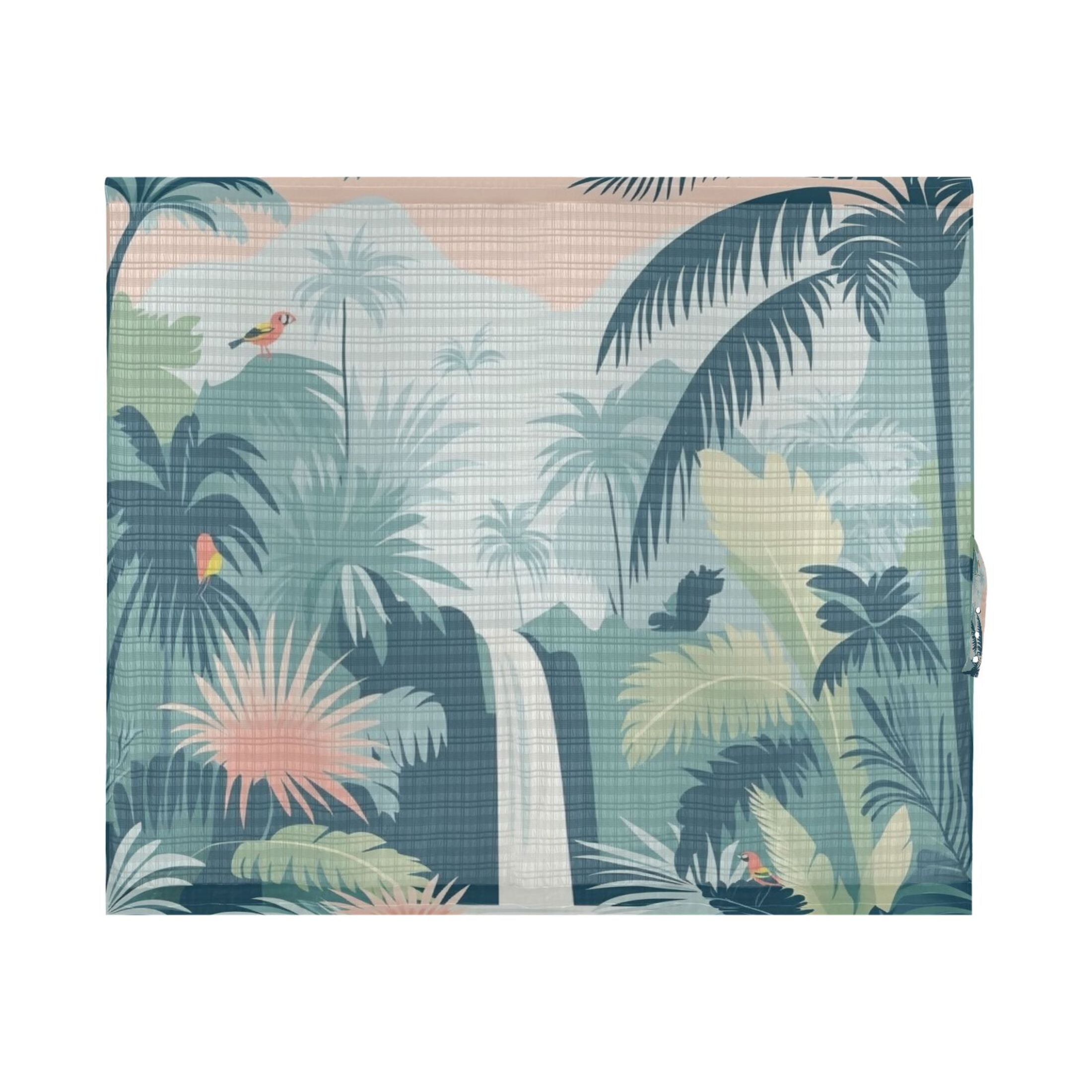 Waterfall Door Panels 25x72in Breathable Mesh Privacy UV Blocking with ...