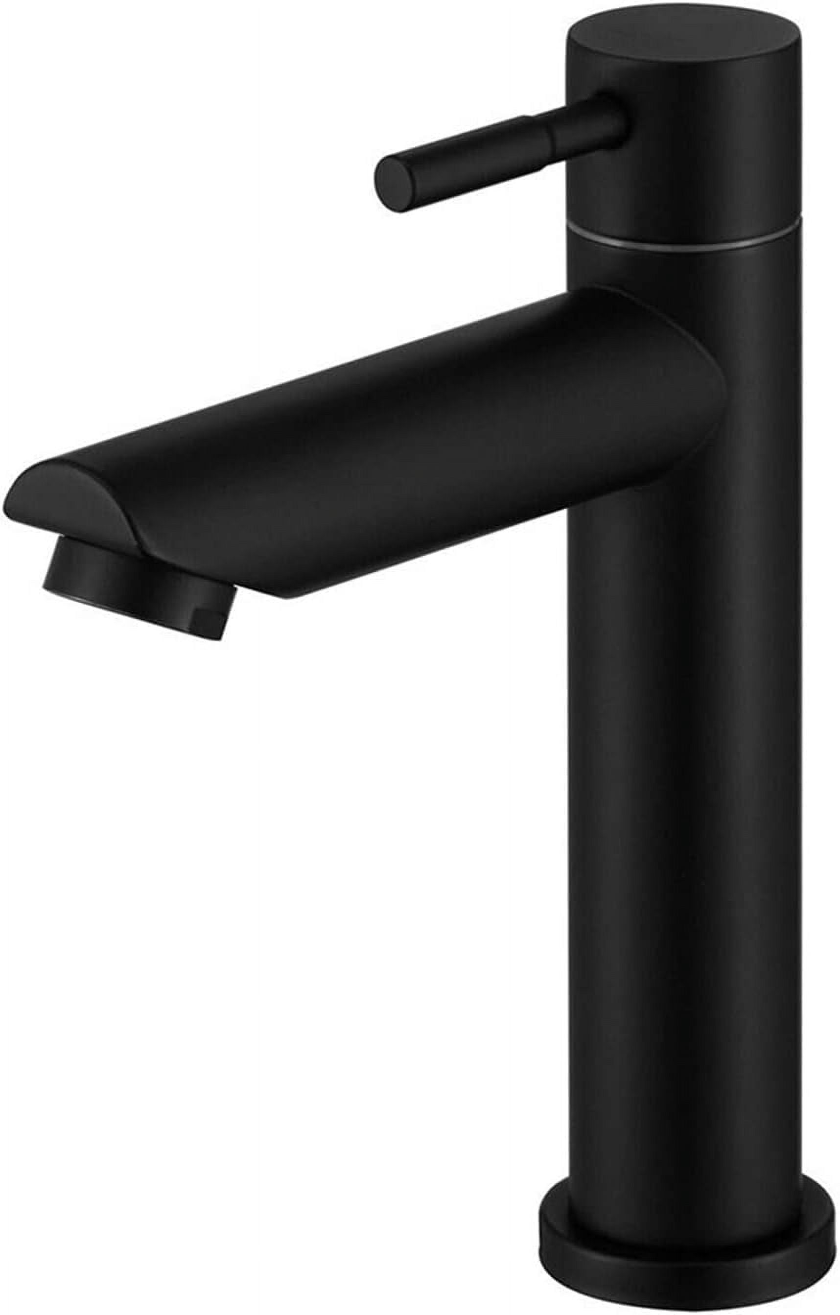 Waterfall Faucet Black Bathroom Faucet Single Cold Water Basin Sink Tap ...