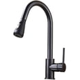 Waterfall Faucet Black Kitchen Single Hole Pull Out Spout Kitchen Sink ...