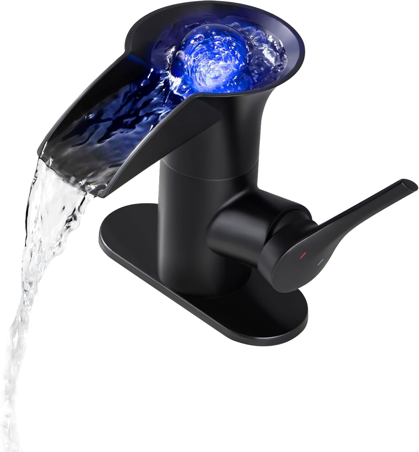 Waterfall Faucet Single Hole Installation Color Changing Lights ...