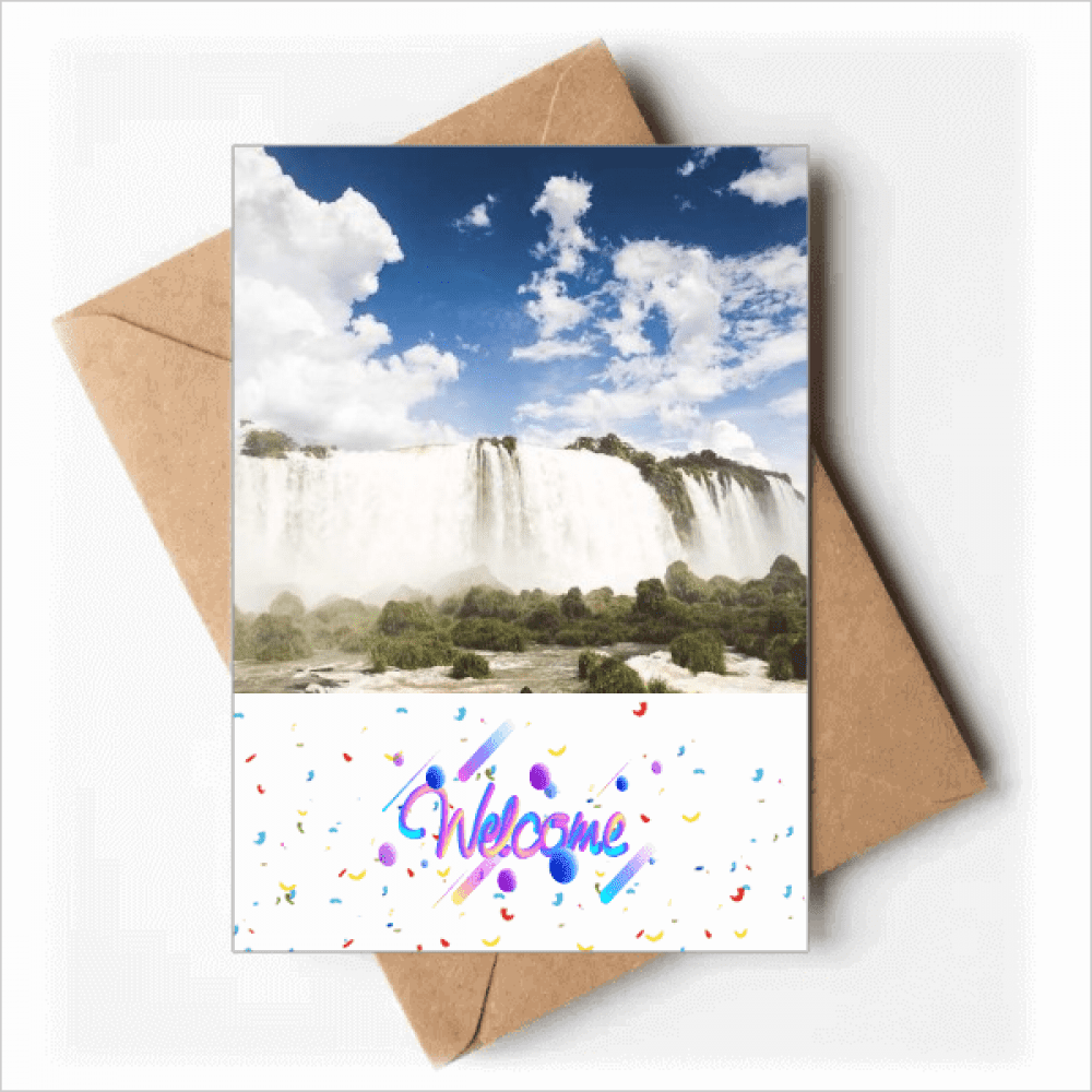 Waterfall Forestry Science Nature Scenery Welcome Back Greeting Cards ...