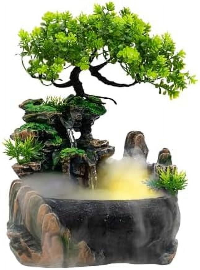 Waterfall Fountain Indoor Mini Rockery Waterfall with Led Lights ...