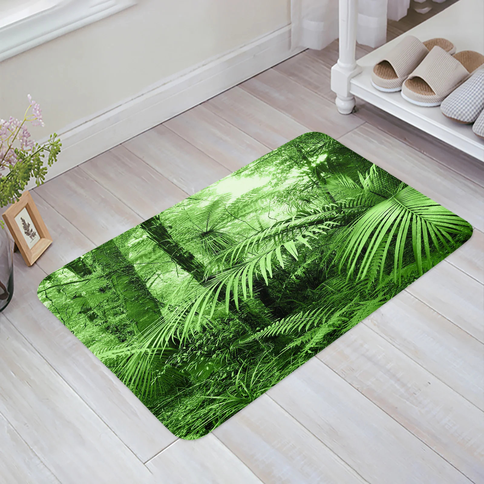 Waterfall Garden Green Jungle Floor Mat Kitchen Bedroom Decor Carpet ...