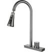 Lefton Pull-Out Waterfall Kitchen Faucet with Temperature Display, Two ...