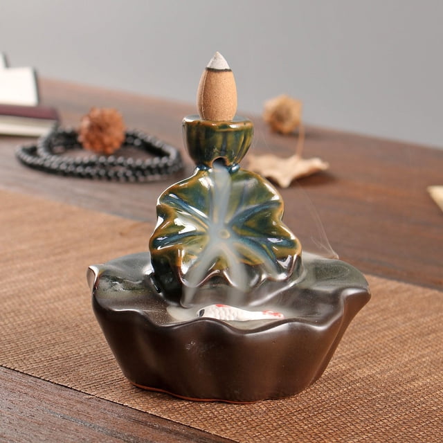 Waterfall Incense Burner, Backflow Incense Burner, Lotus Flower Incense ...