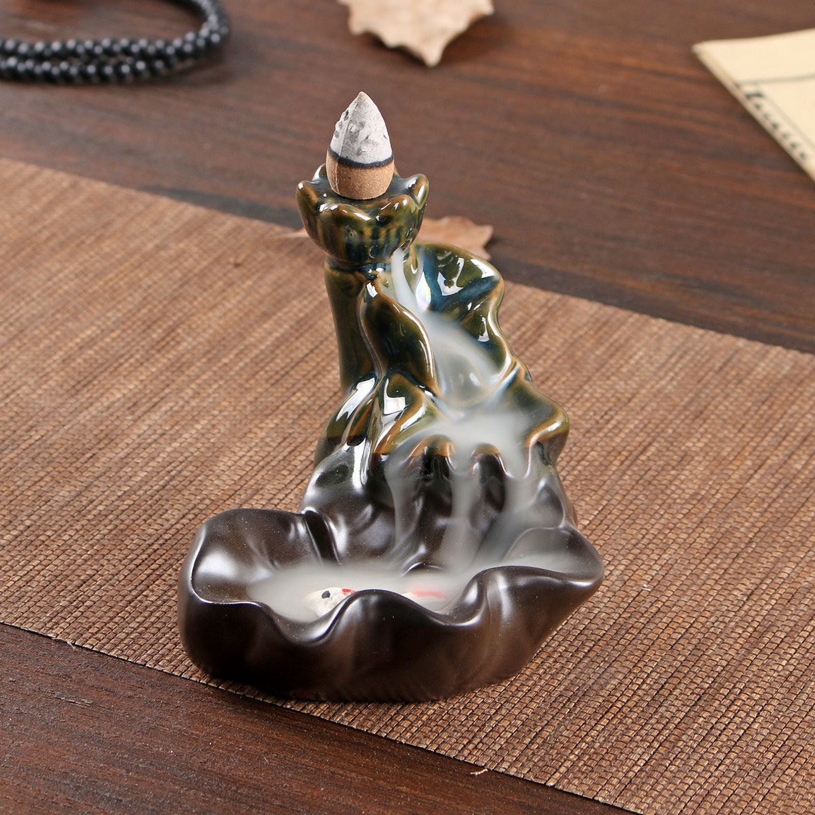 Waterfall Incense Burner, Backflow Incense Burner, Lotus Flower Incense ...