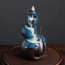 Ebros Emerald Dragon On Crystal Geode Mountain Backflow Incense Burner ...