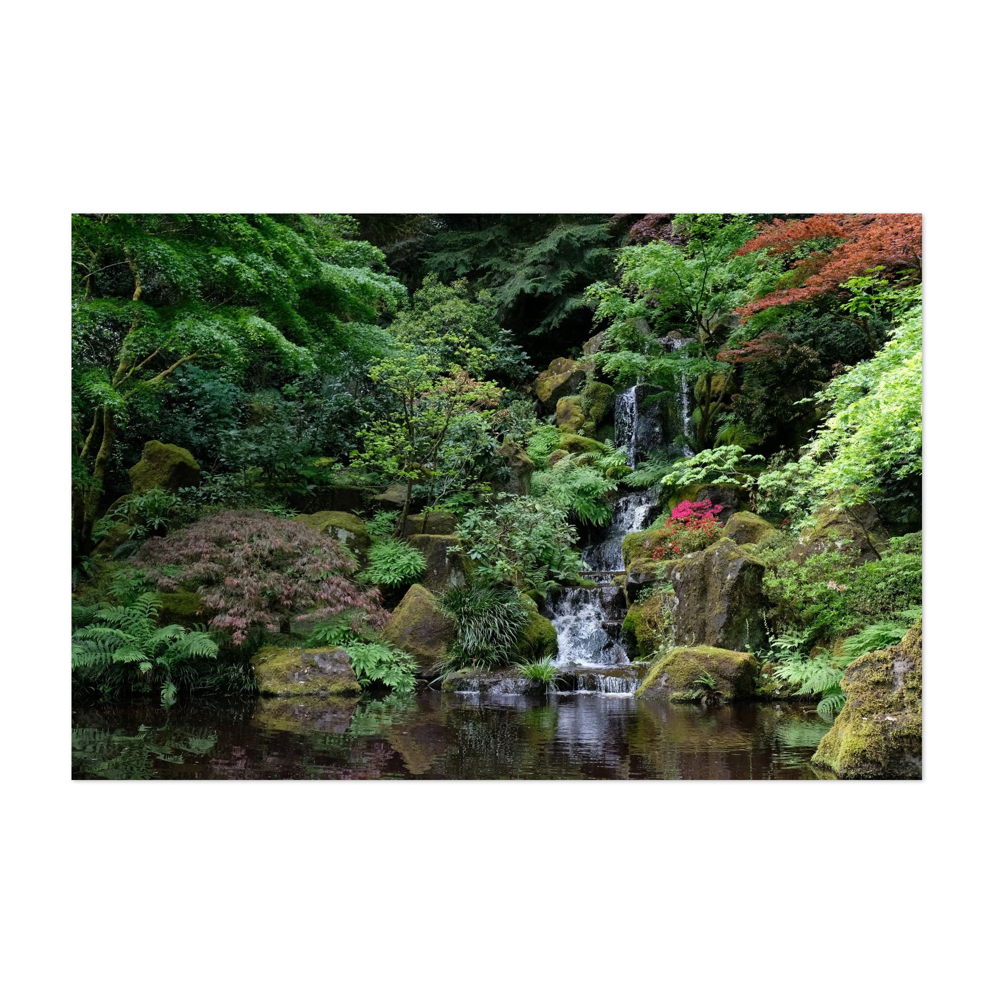 Waterfall At Japanese Garden - Portland Oregon Photography Waterfall ...