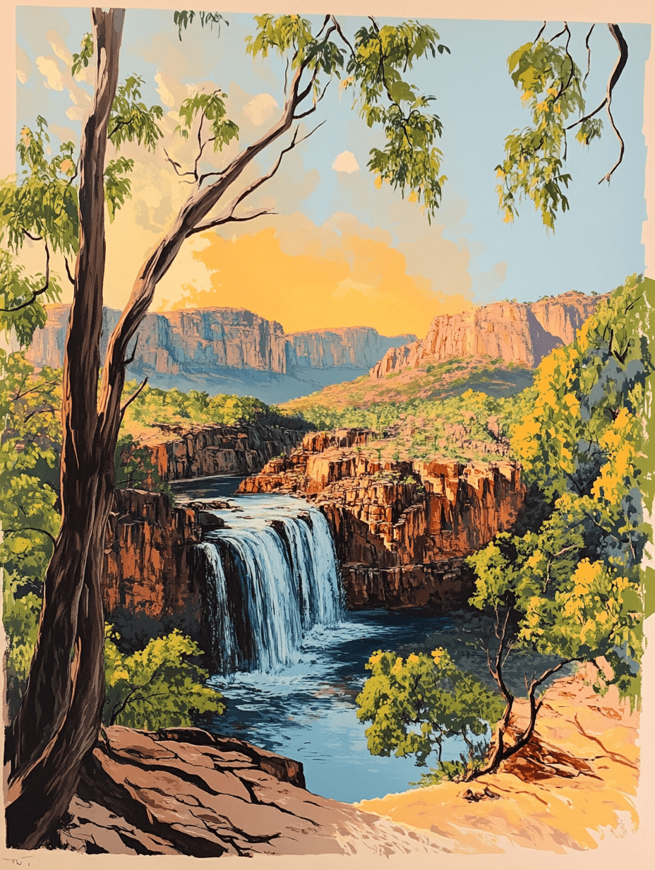 Waterfall Landscape Canvas Print/Wall Art，Suitable for Living Room ...