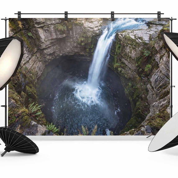 Waterfall Landscape Photography Backdrop 7x5FT, Country Nature Rock ...