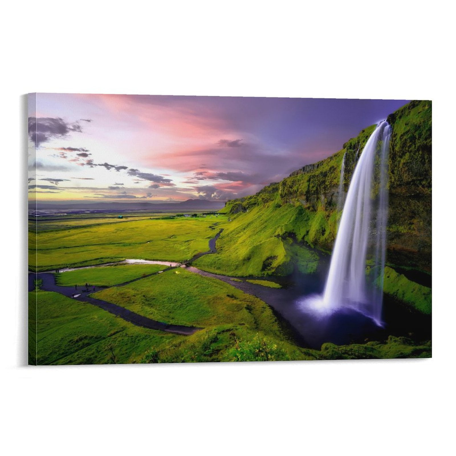 Waterfall Mountain Natural Landscape Canvas Wall Art Poster Decorative ...