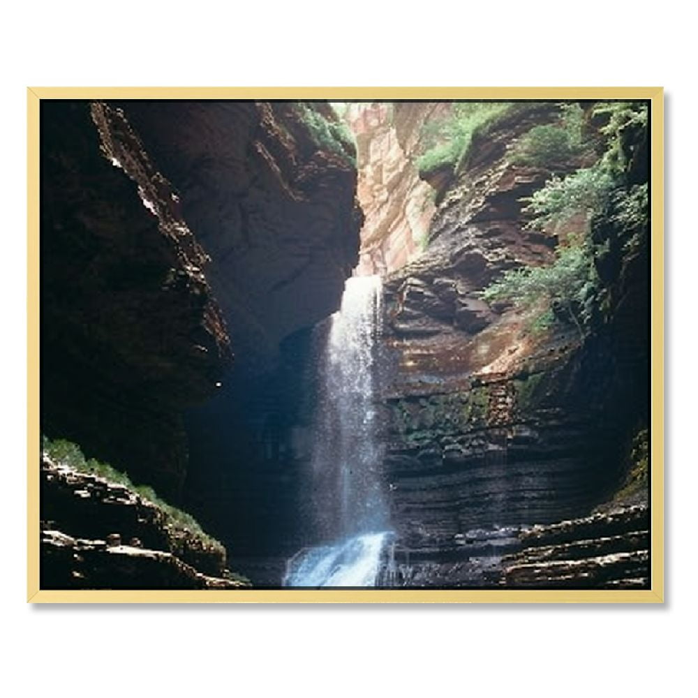Waterfall Nature Scenery Wall Decor Art Print Poster - Walmart.com