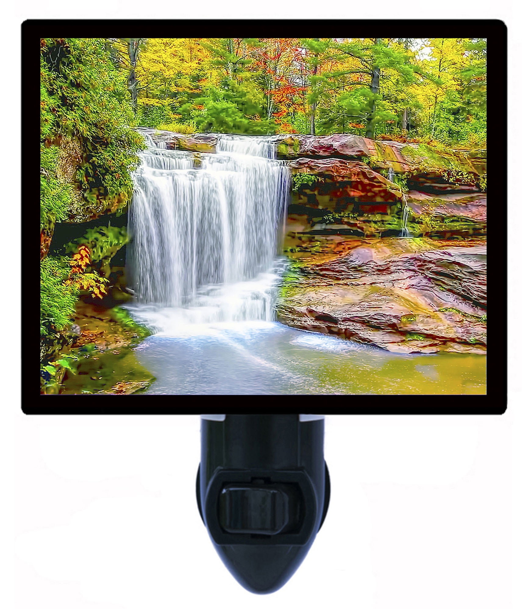 Waterfall Night Light Plus Extra Free Switchable Insert. 4 Watt Bulb ...