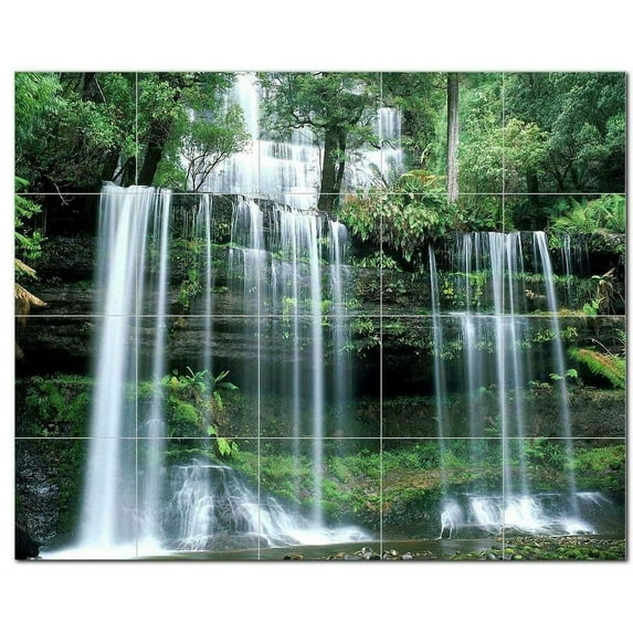 Waterfall Picture Ceramic Tile Mural Kitchen Backsplash Bathroom Shower ...