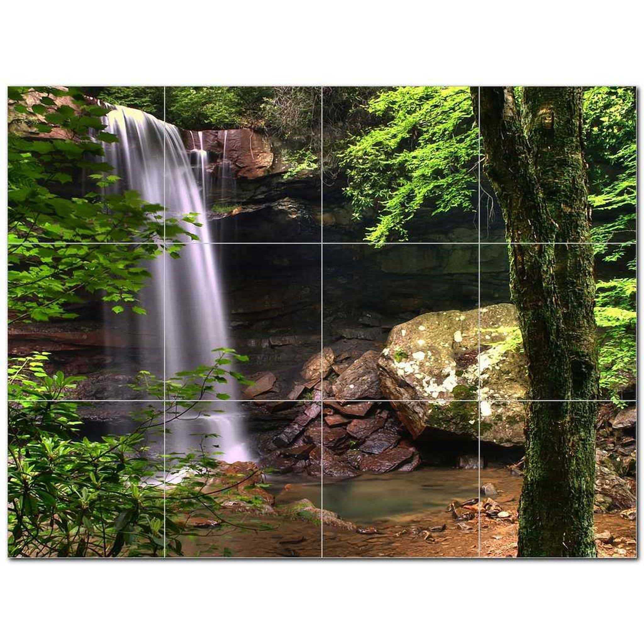 Waterfall Picture Ceramic Tile Mural Kitchen Backsplash Bathroom Shower ...