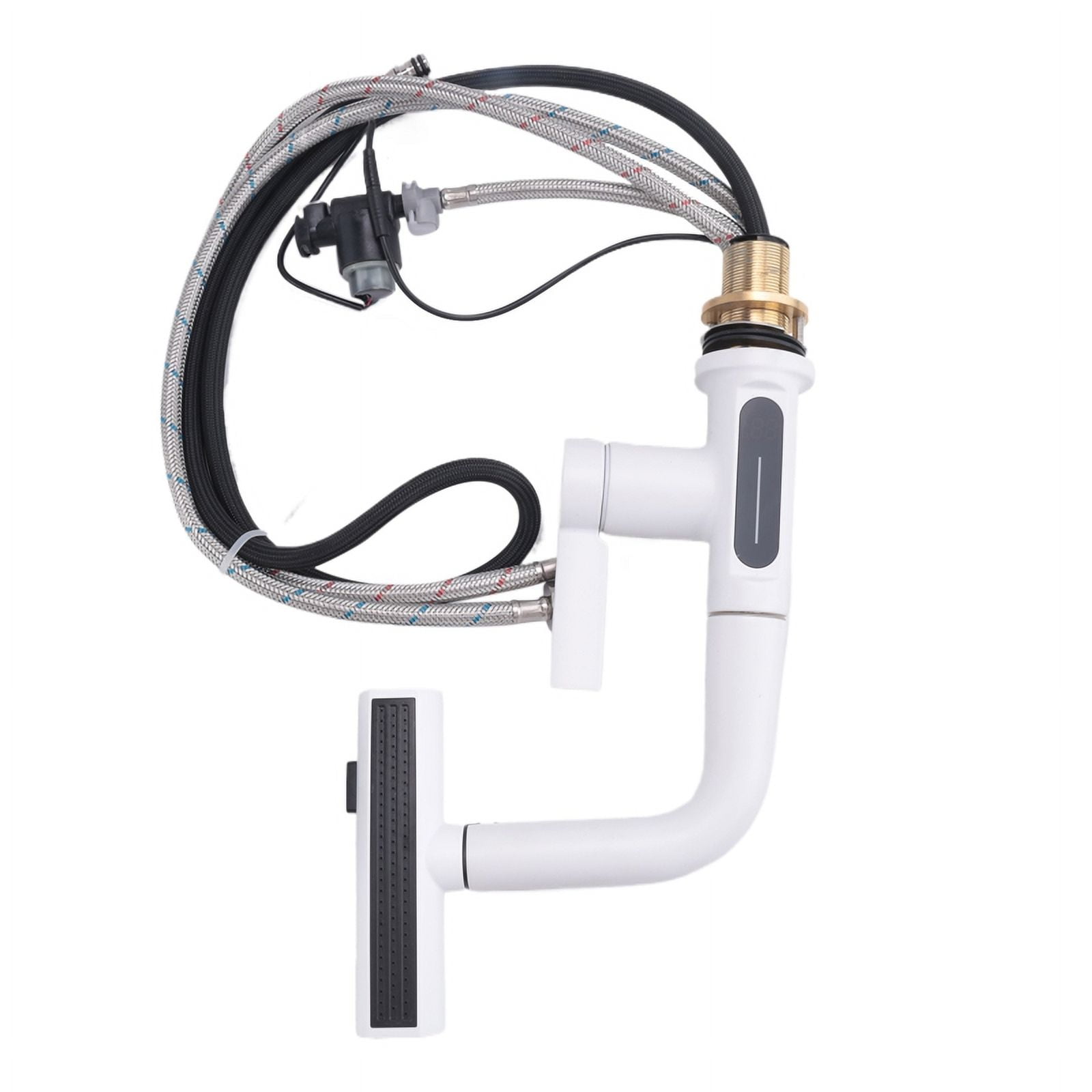Waterfall Pull Out Kitchen Faucet Intelligent Digital Display Cold Hot ...