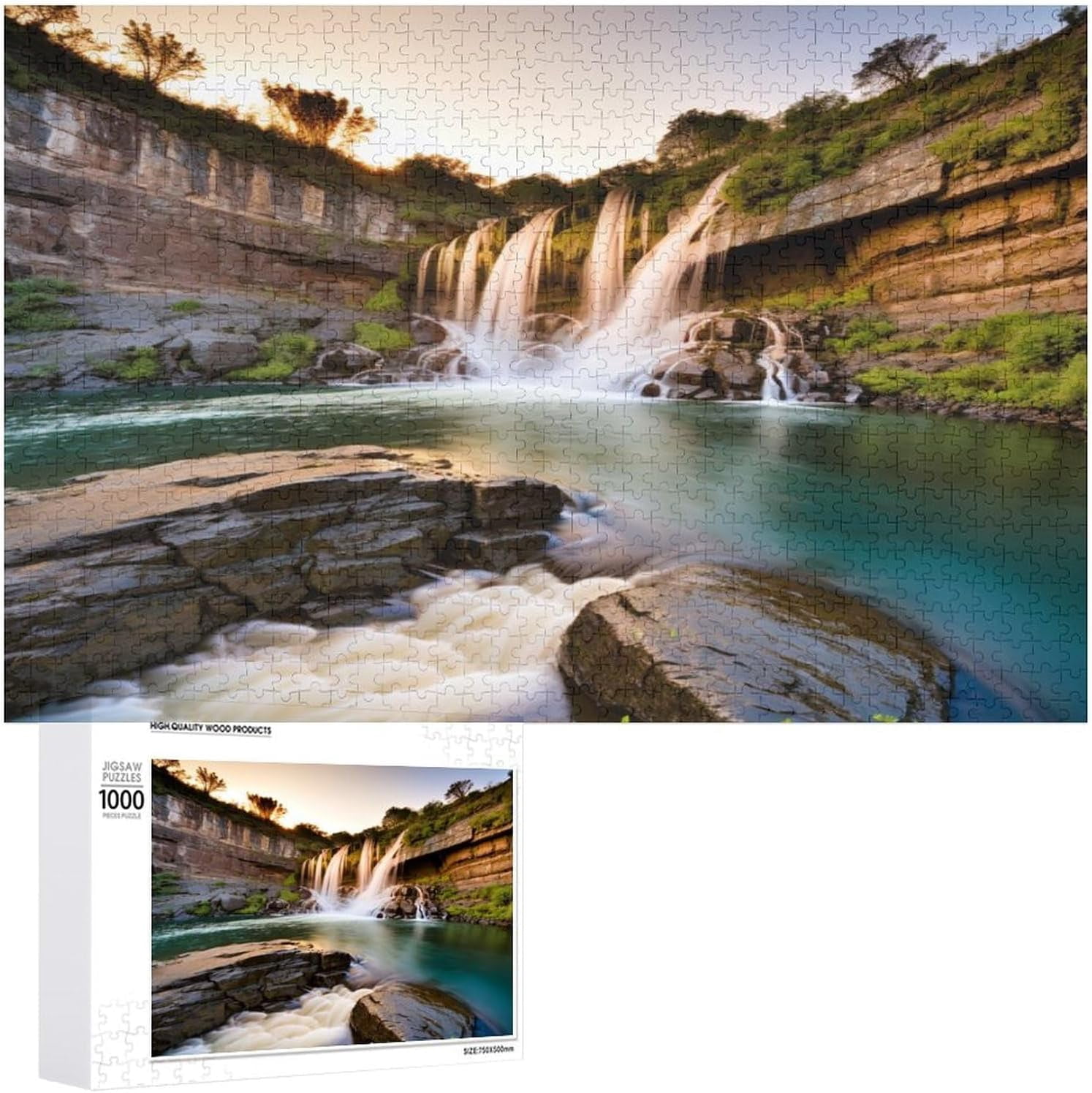 Waterfall Puzzle 1000 Pieces Jigsaw Puzzles for Adults,30"x20" Large ...