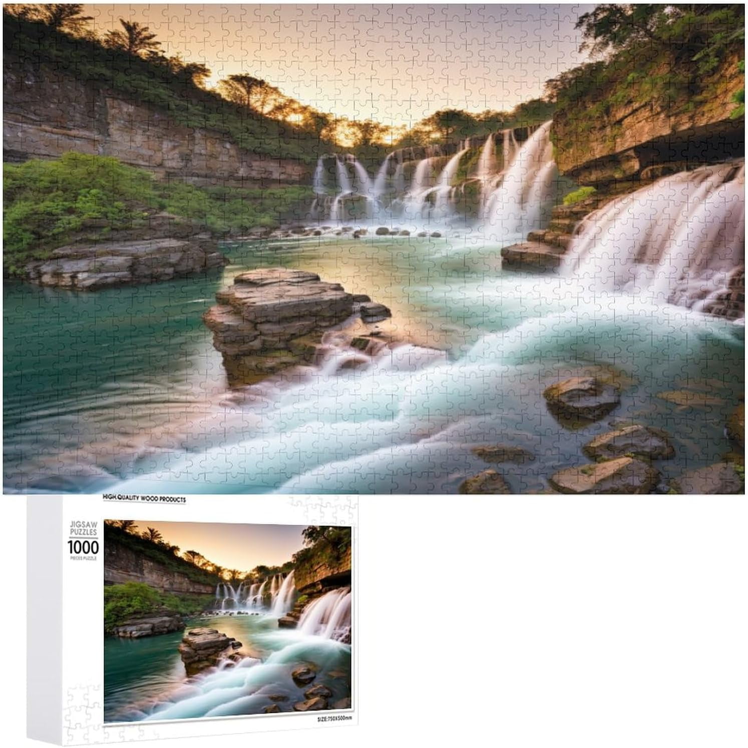 Waterfall Puzzle 1000 Pieces Jigsaw Puzzles for Adults,Medium ...