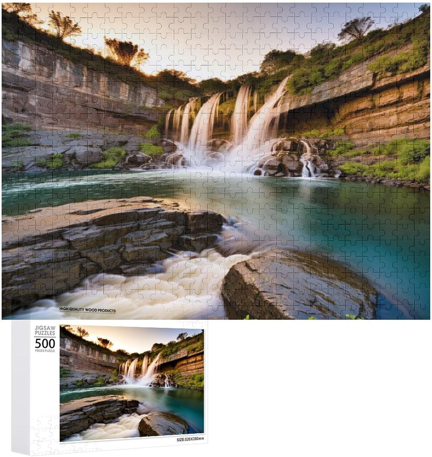 Waterfall Puzzle 500 Pieces Jigsaw Puzzles for Adults,20"x15" Large ...