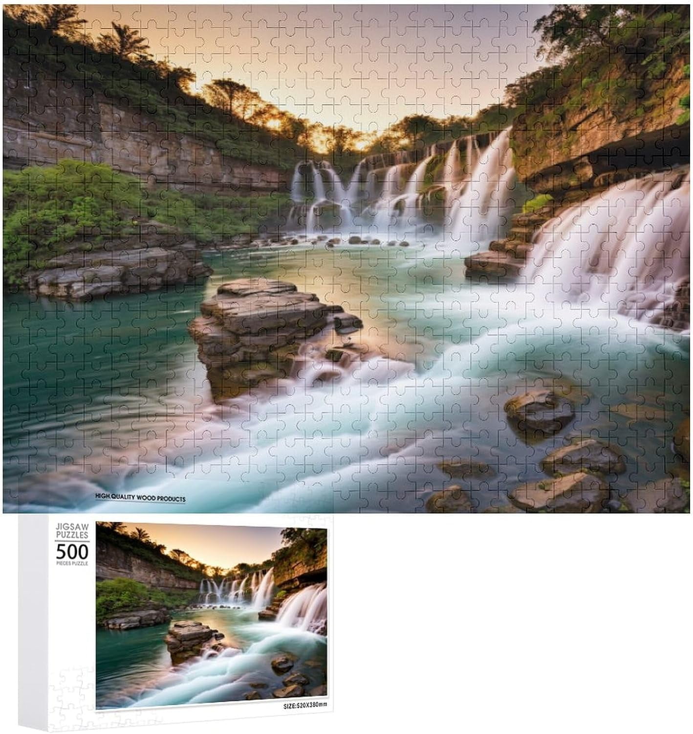 Waterfall Puzzle 500 Pieces Jigsaw Puzzles for Adults,Medium Difficulty ...