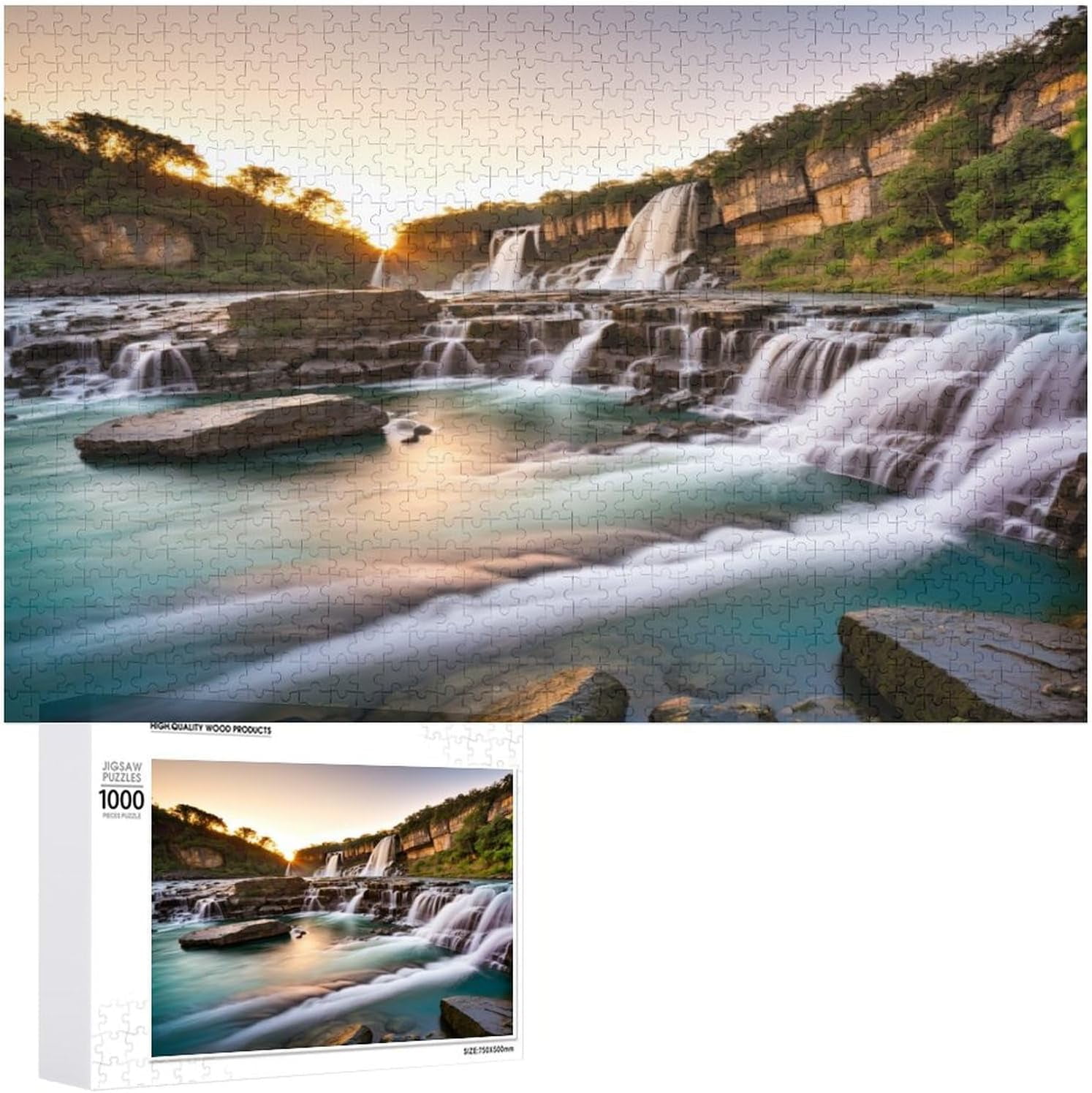 Waterfall Puzzle, Premium Jigsaw Wooden Puzzle, 1000 Pieces Jigsaw ...