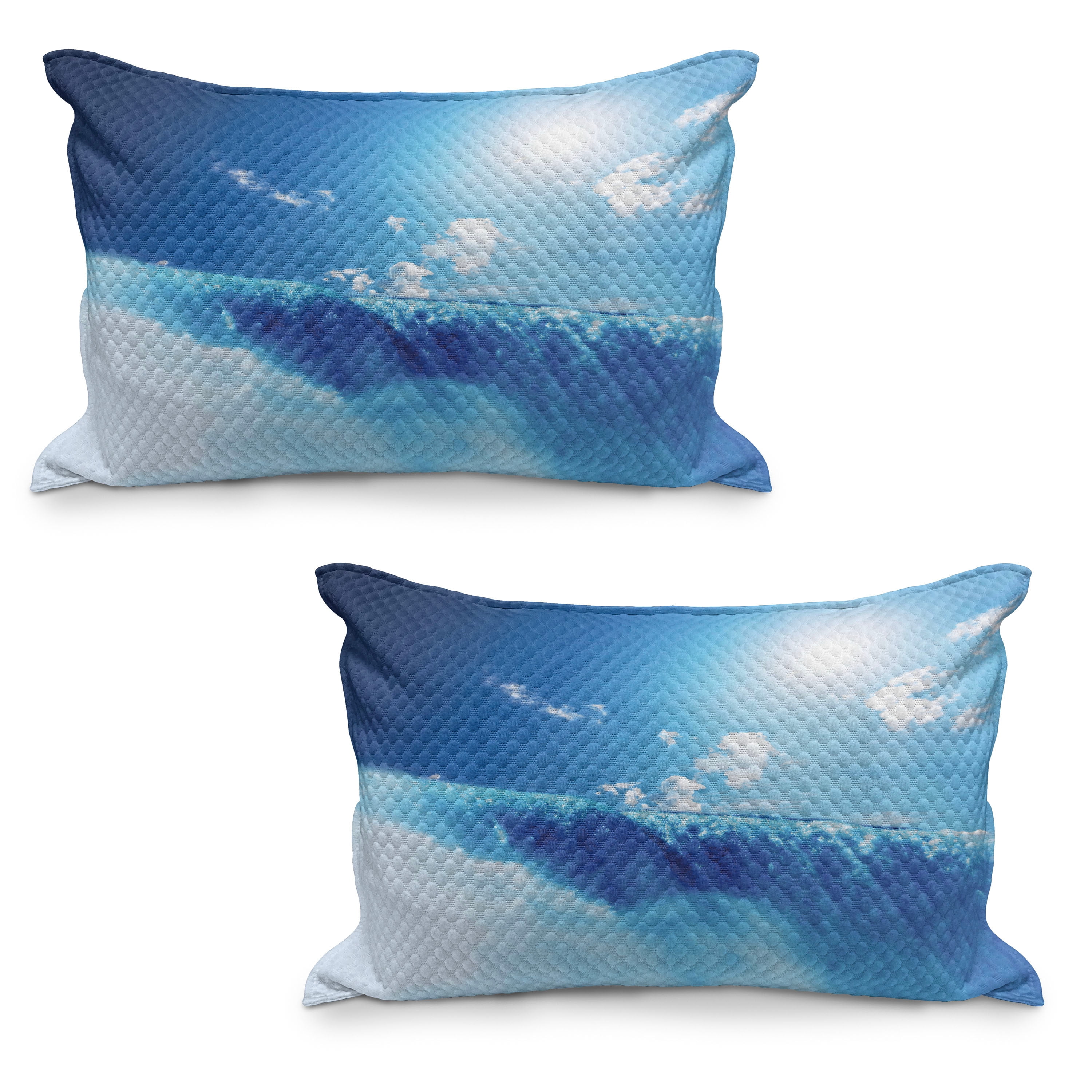 Waterfall Quilted Pillowcover Set of 2, Niagara Falls and Clear Sky ...