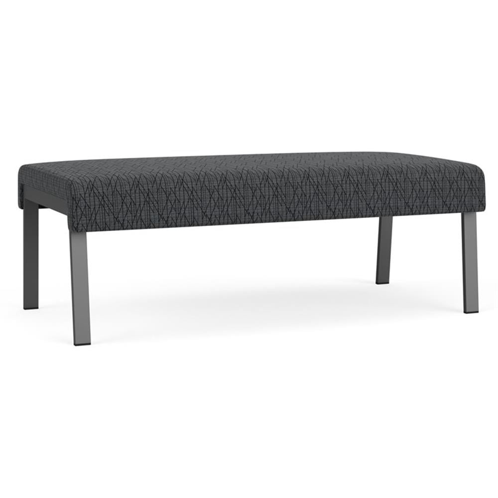 Waterfall Reception Waiting Room 2-Seat Bench / Charcoal Steel / Dark ...