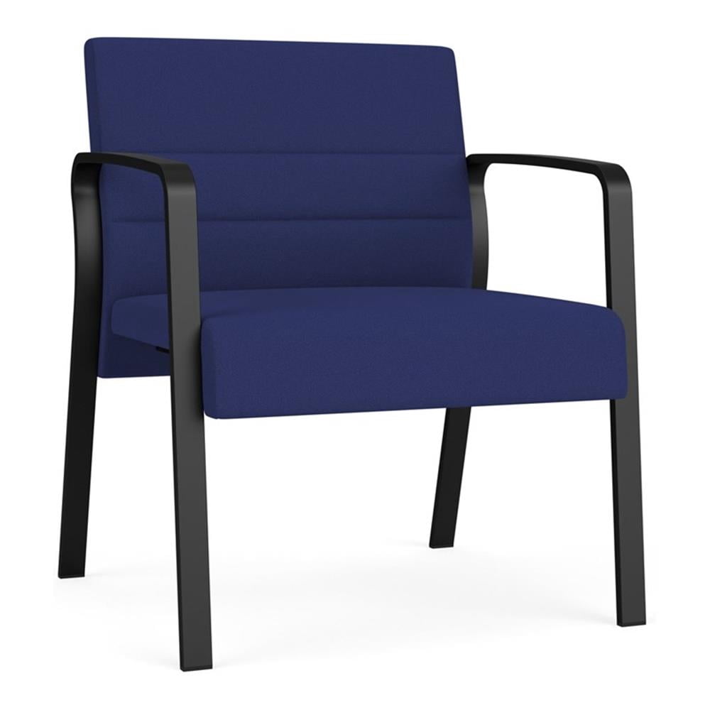 Waterfall Reception Waiting Room Oversize Guest Chair / Black Steel ...