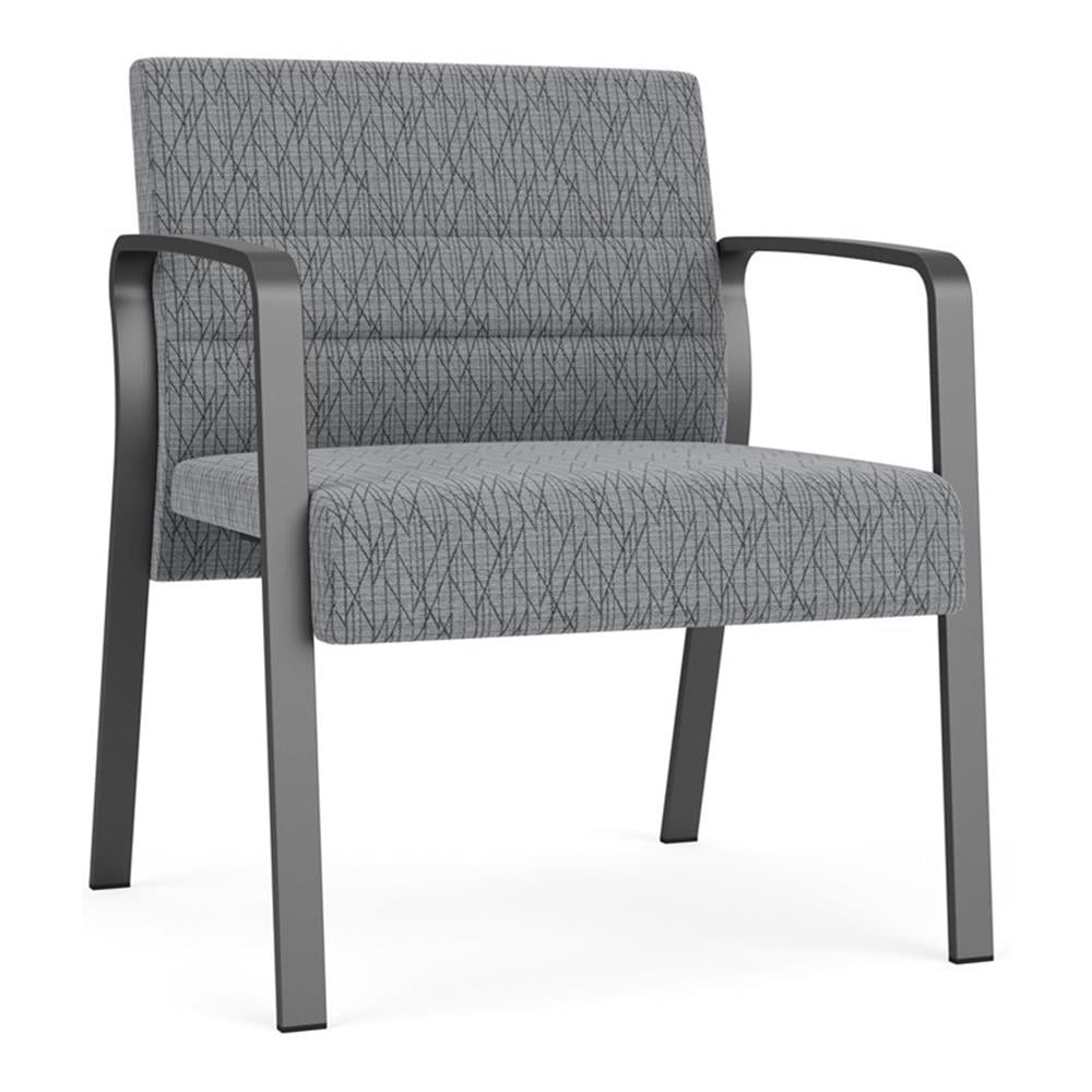 Waterfall Reception Waiting Room Oversize Guest Chair / Charcoal Steel ...