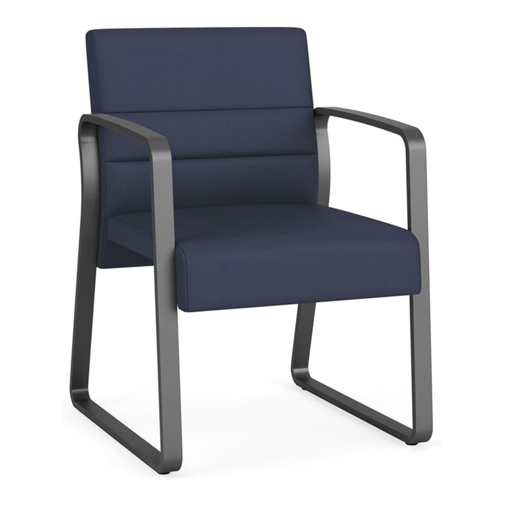 Waterfall Reception Waiting Sled Base Guest Chair / Charcoal Steel ...