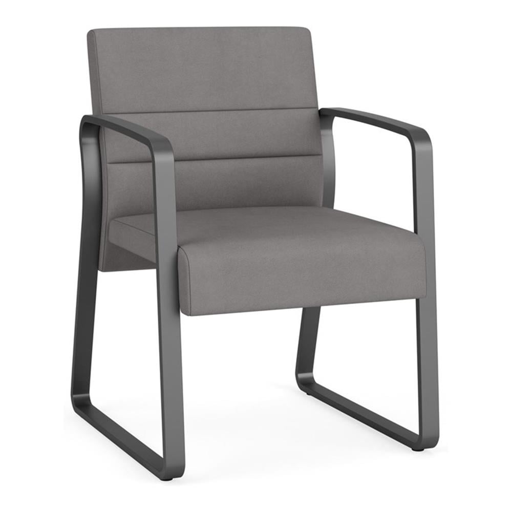Waterfall Reception Waiting Sled Base Guest Chair / Charcoal Steel ...