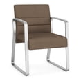 Waterfall Reception Waiting Sled Base Guest Chair / Silver Steel ...