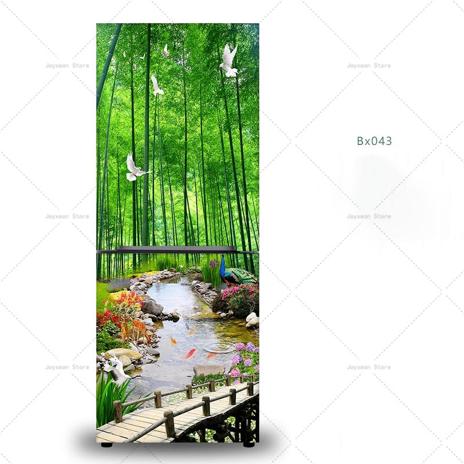 Waterfall Scenery Refrigerator Sticker Vinyl Waterproof Self-adhesive ...