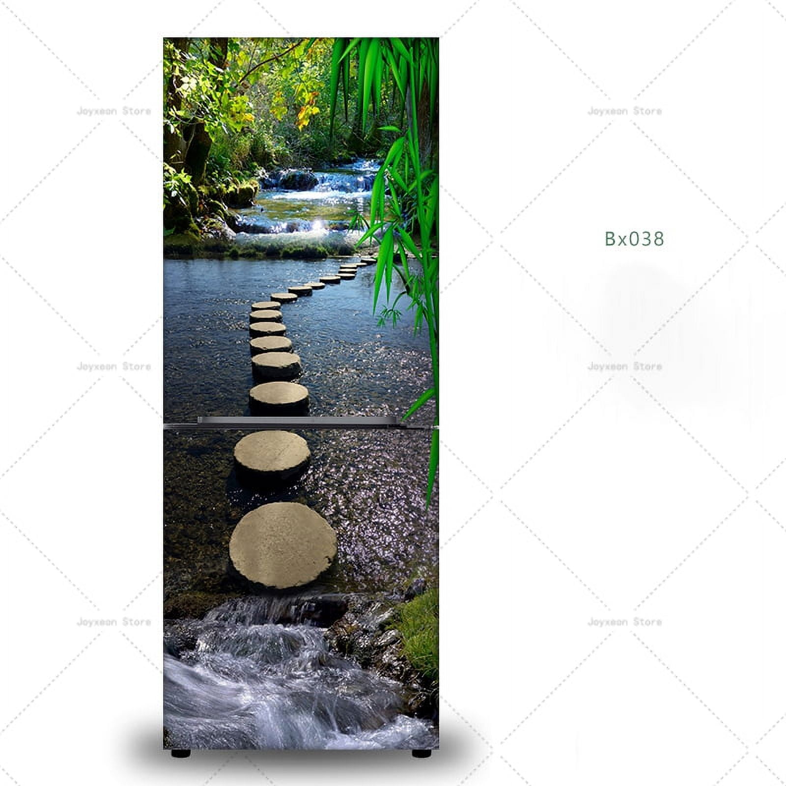 Waterfall Scenery Refrigerator Sticker Vinyl Waterproof Self-adhesive ...