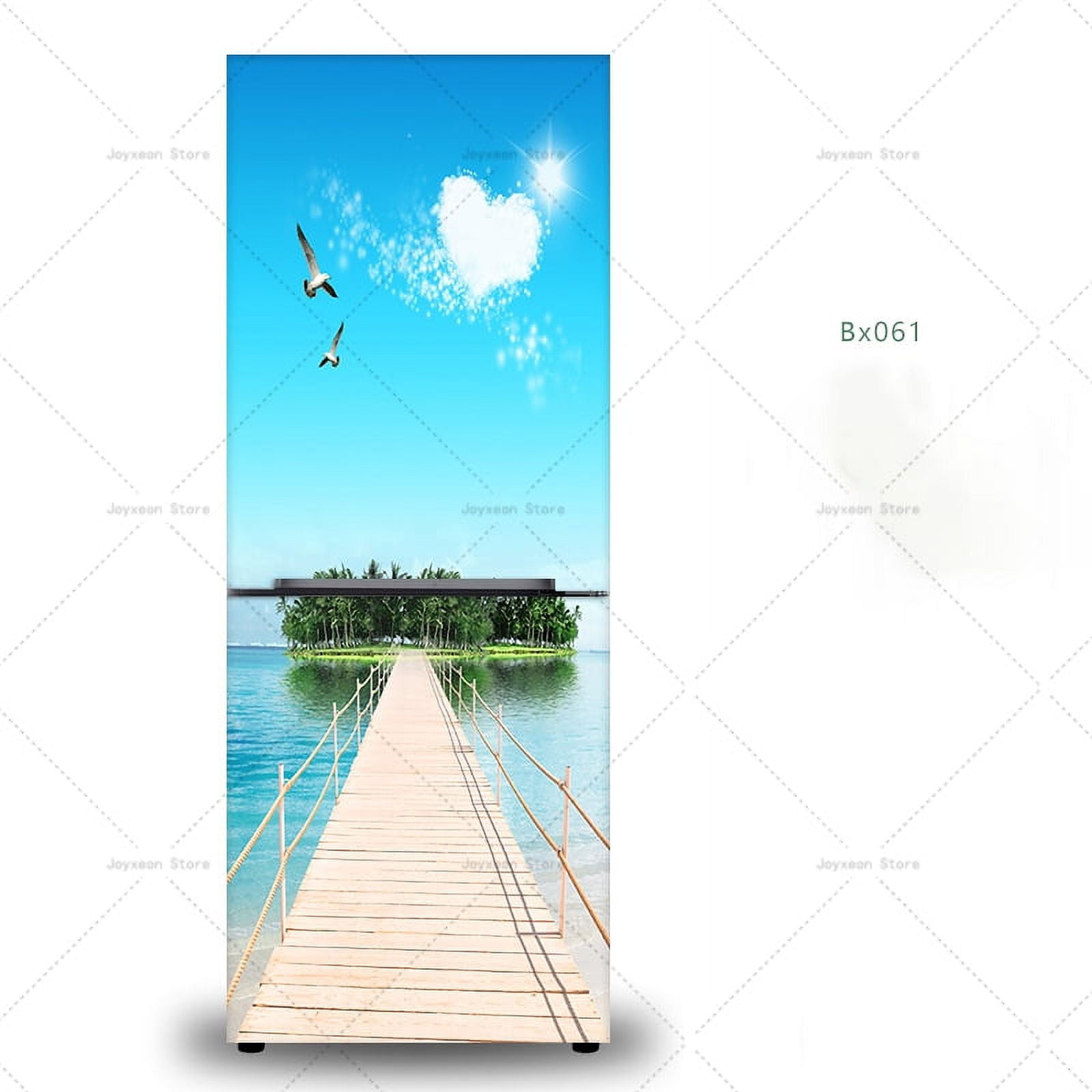 Waterfall Scenery Refrigerator Sticker Vinyl Waterproof Self-adhesive ...