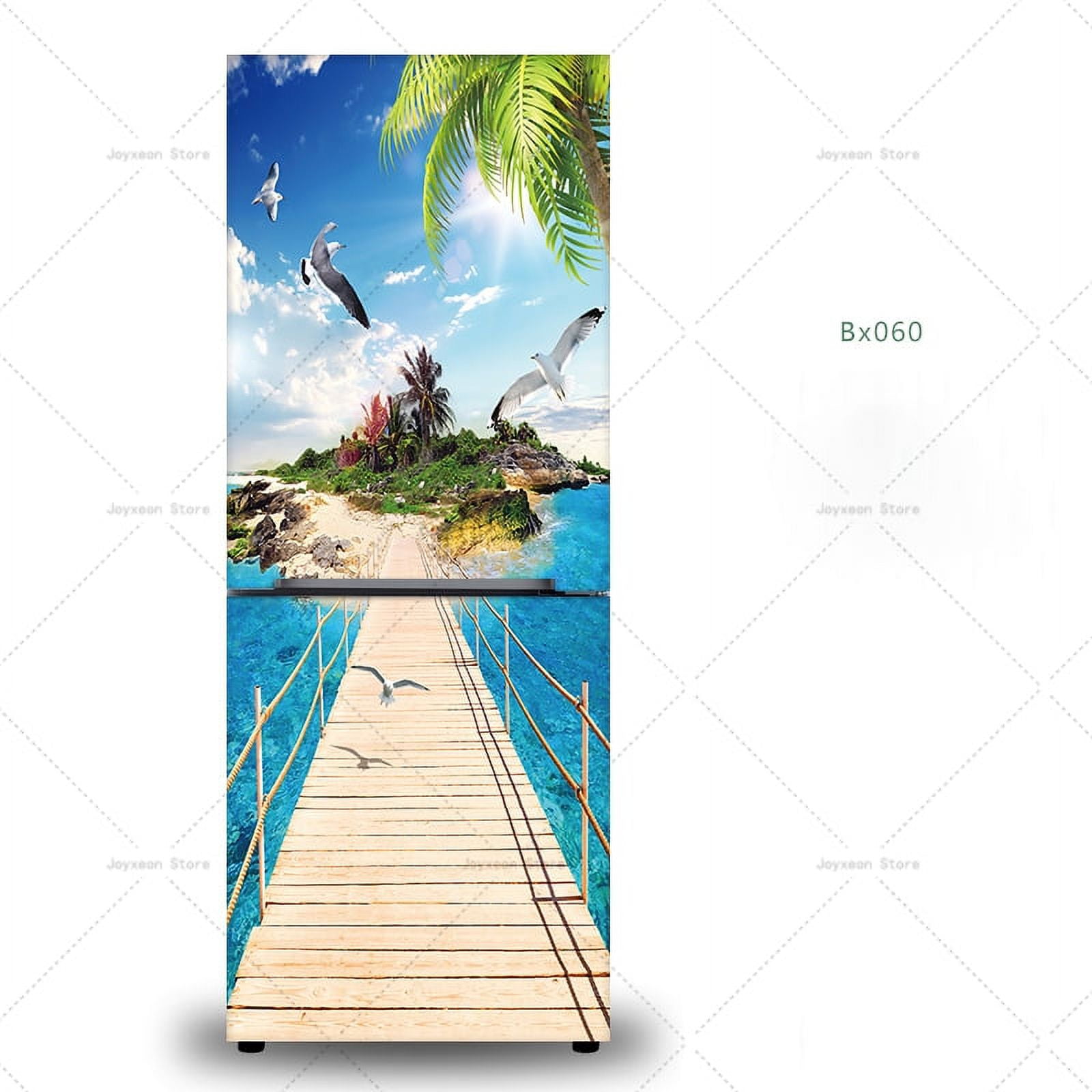 Waterfall Scenery Refrigerator Sticker Vinyl Waterproof Self-adhesive ...