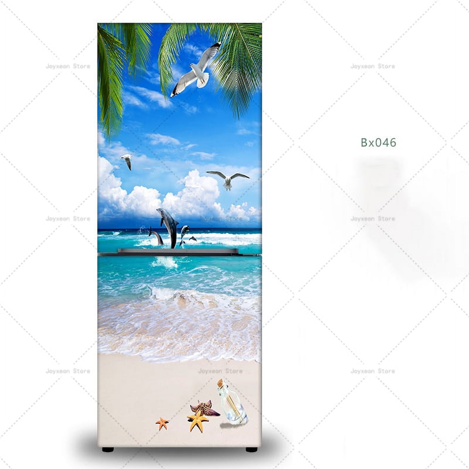 Waterfall Scenery Refrigerator Sticker Vinyl Waterproof Self-adhesive ...