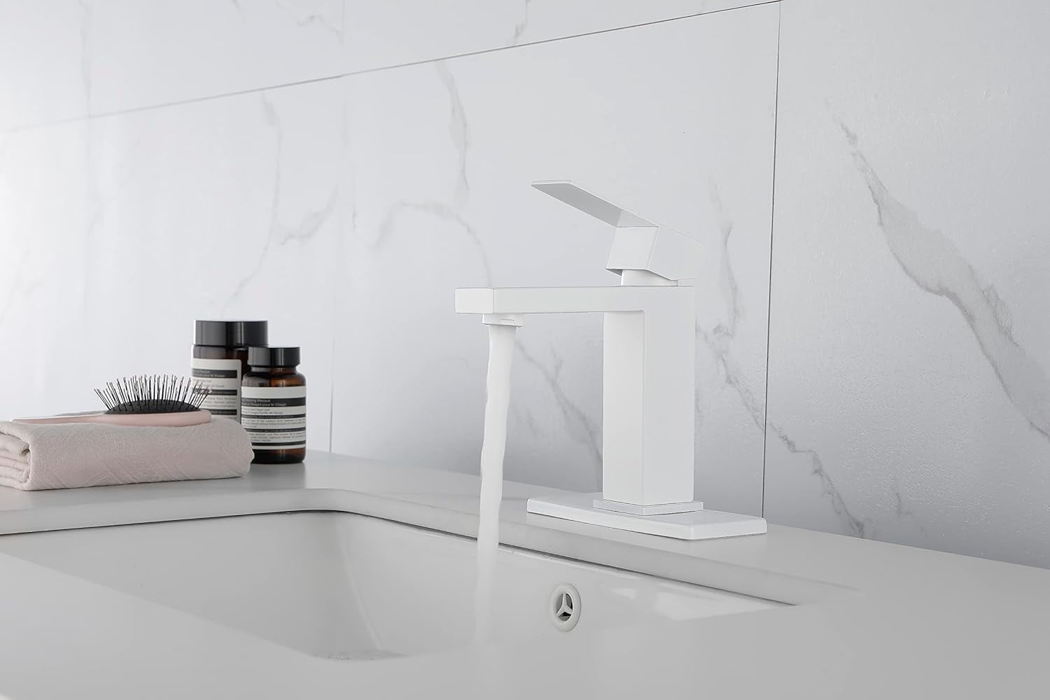 Waterfall Spout Bathroom Faucet,Single Handle Bathroom Vanity Sink ...
