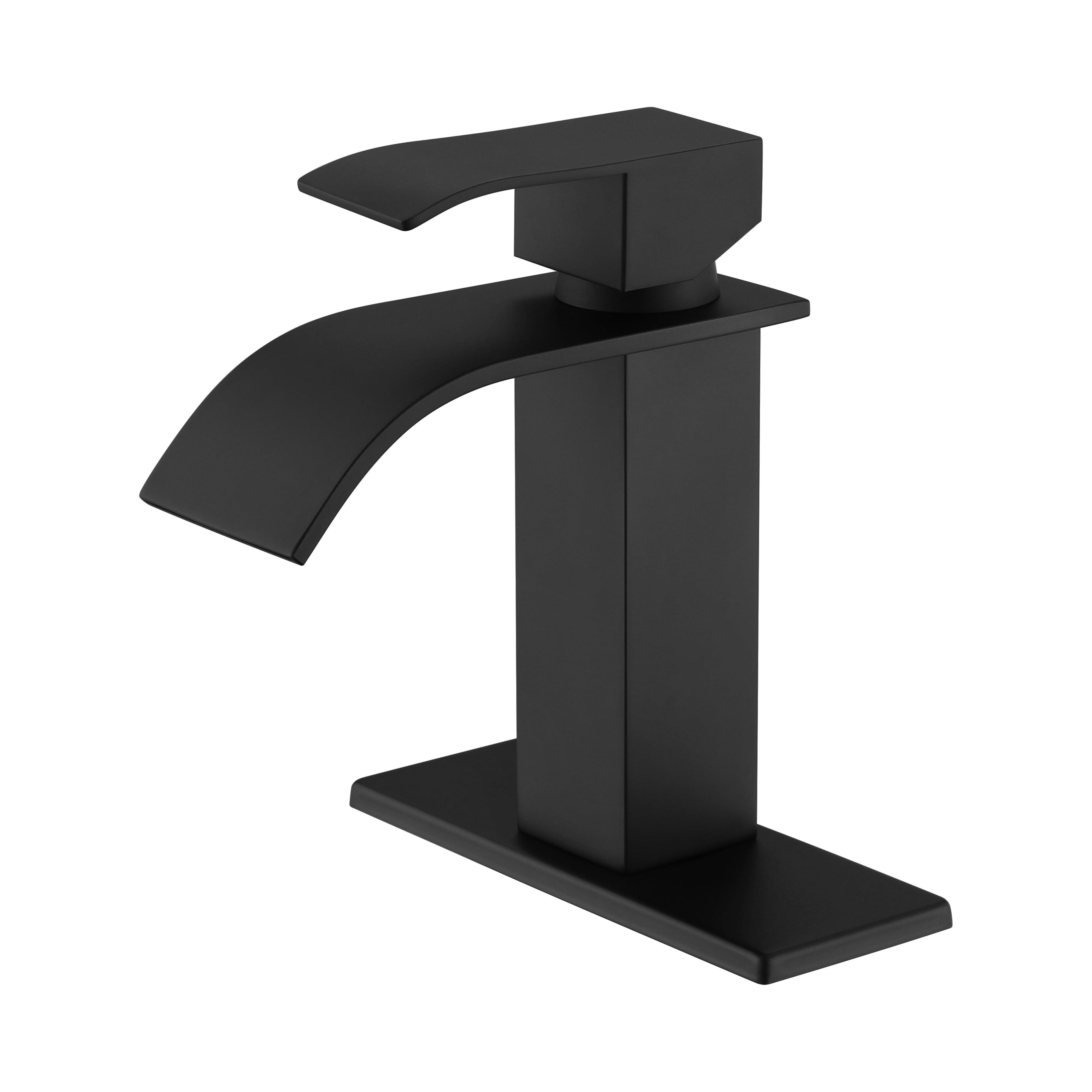 Waterfall Spout Bathroom Faucet,Single Handle Bathroom Vanity Sink ...